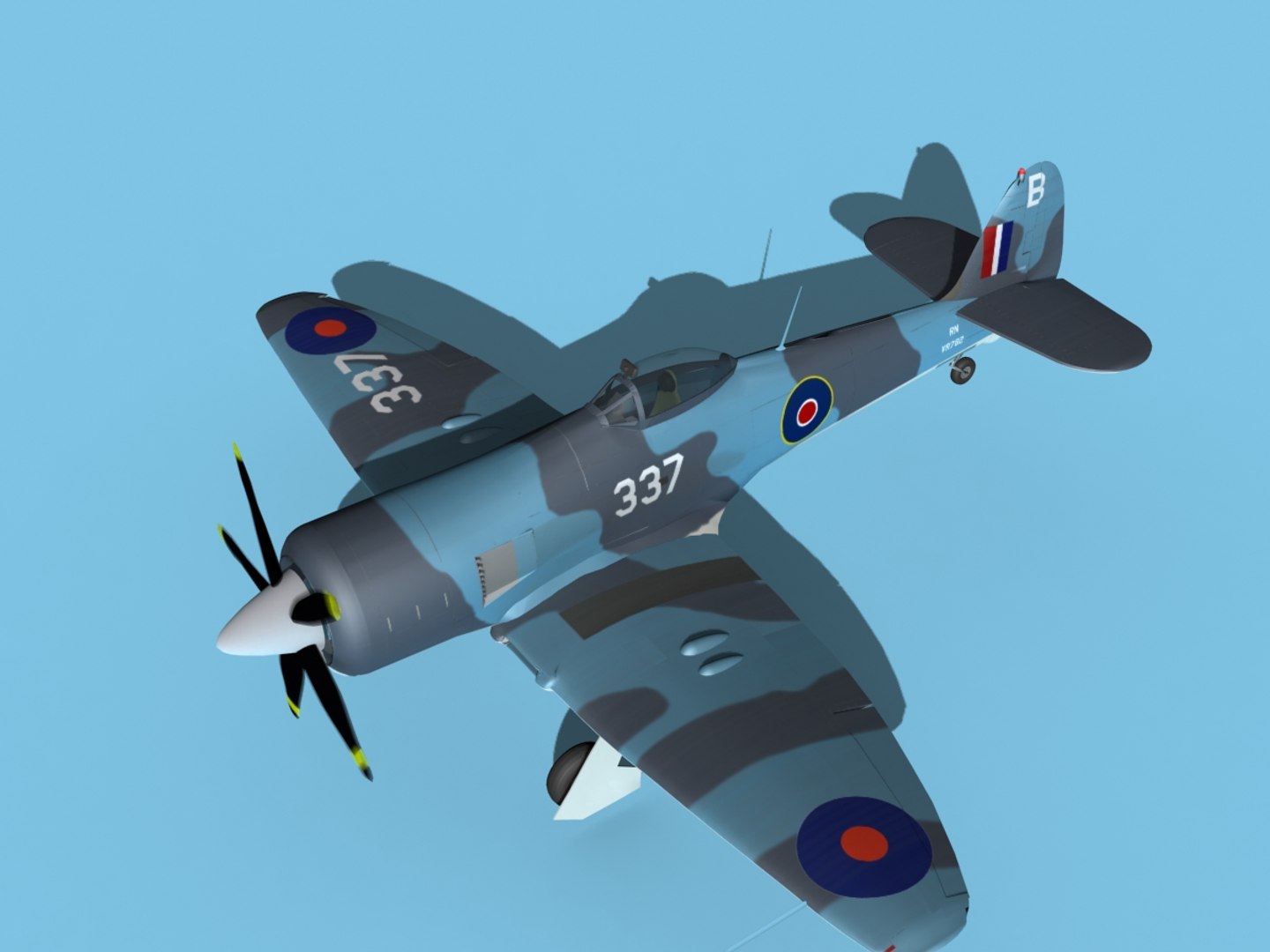 3D Propeller Hawker Sea Fury Model - TurboSquid 1488986