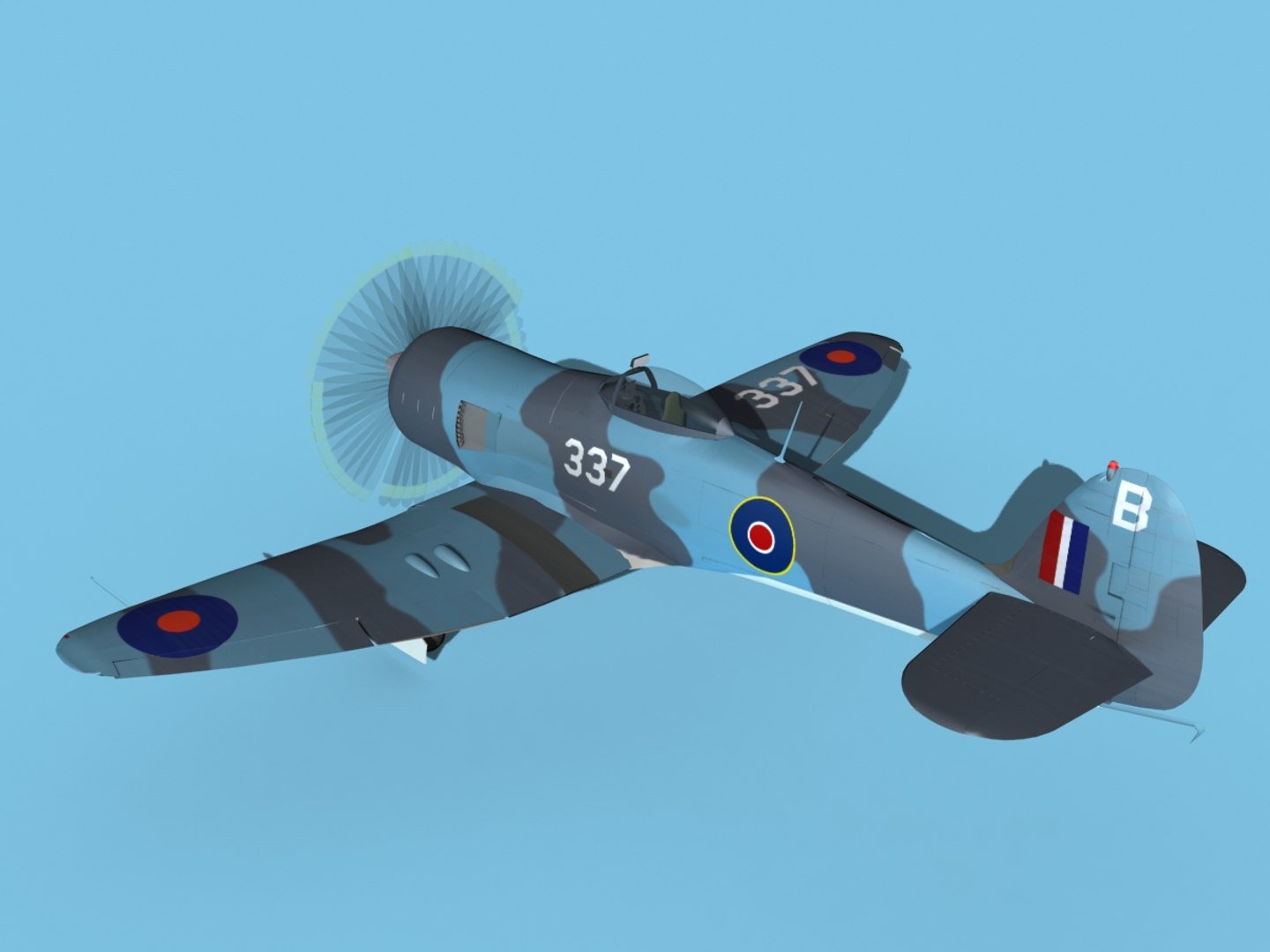 3D Propeller Hawker Sea Fury Model - TurboSquid 1488986