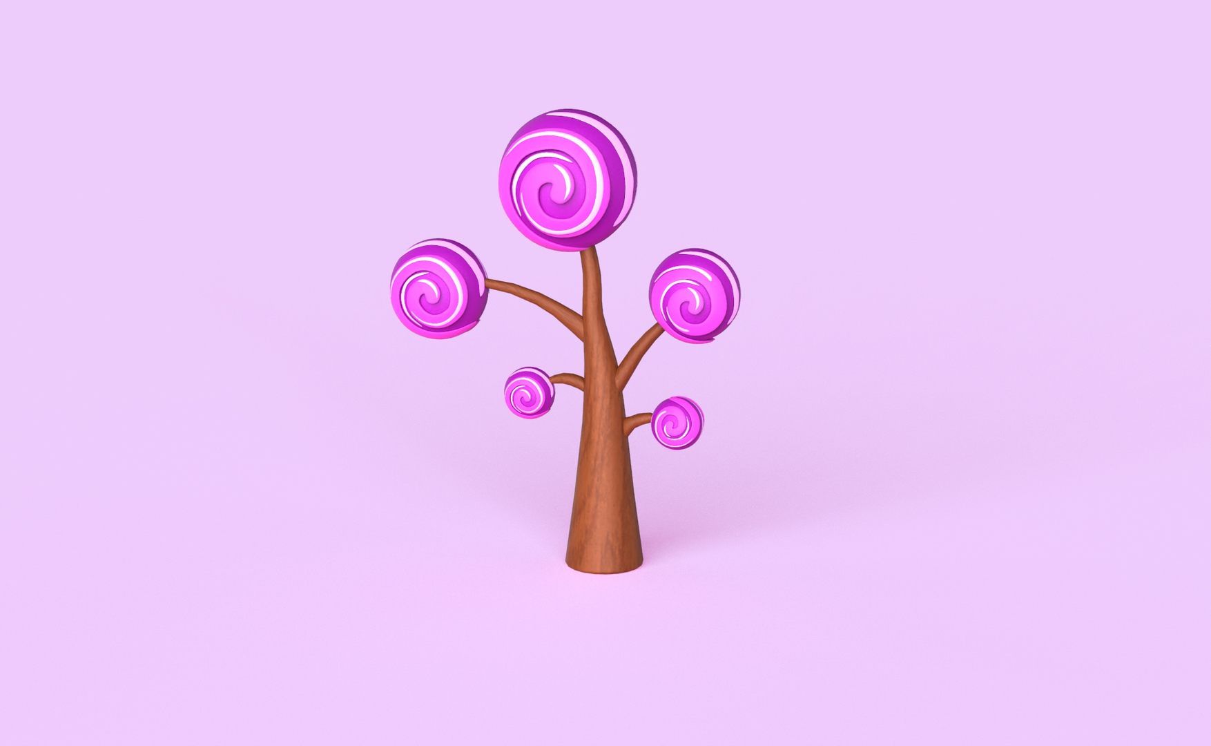 3D Cartoon Candy Tree 5 - TurboSquid 2251028