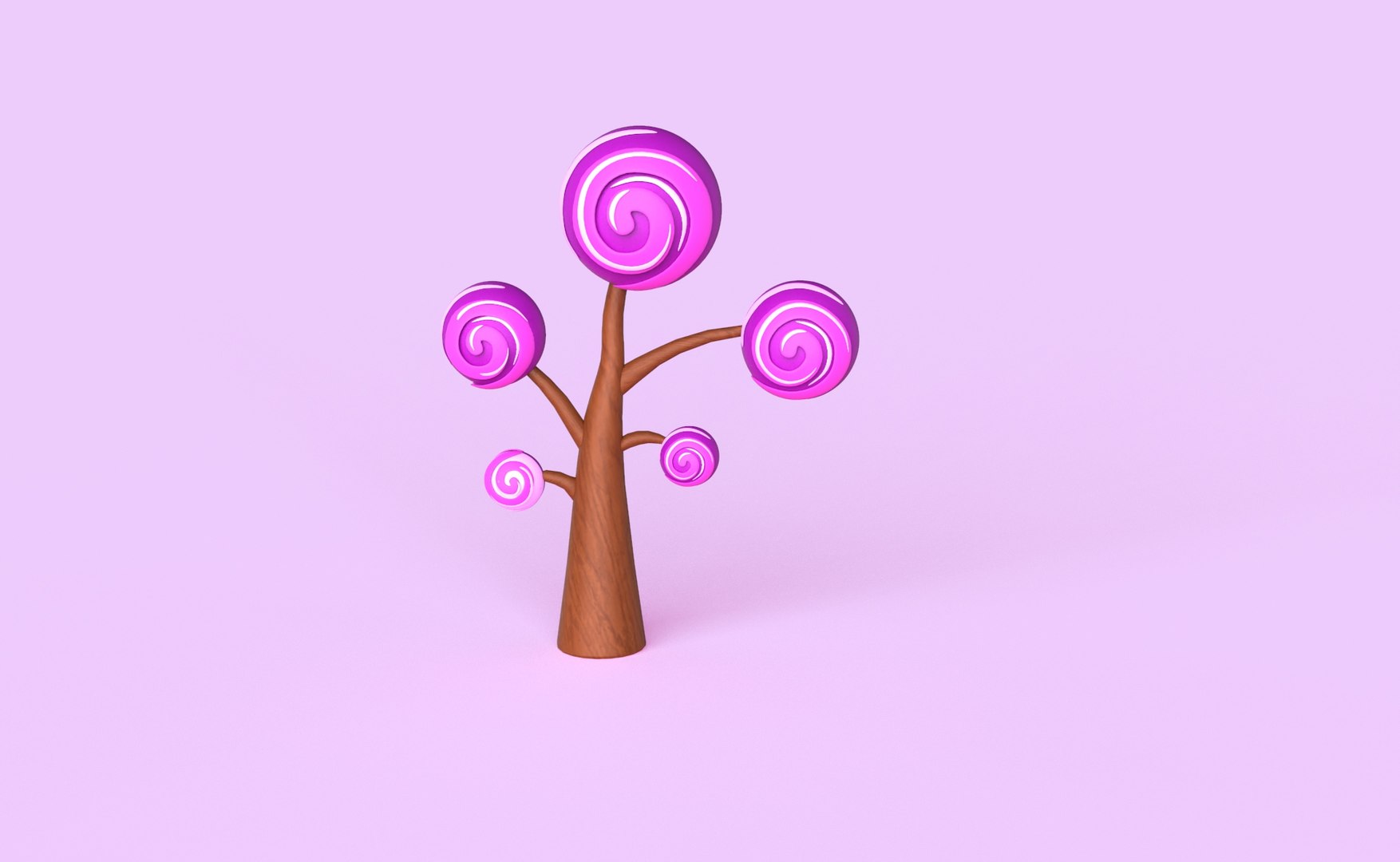 3D Cartoon Candy Tree 5 - TurboSquid 2251028