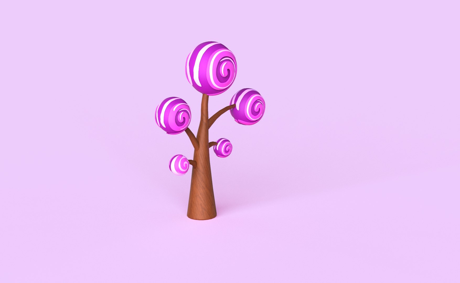 3D Cartoon Candy Tree 5 - TurboSquid 2251028