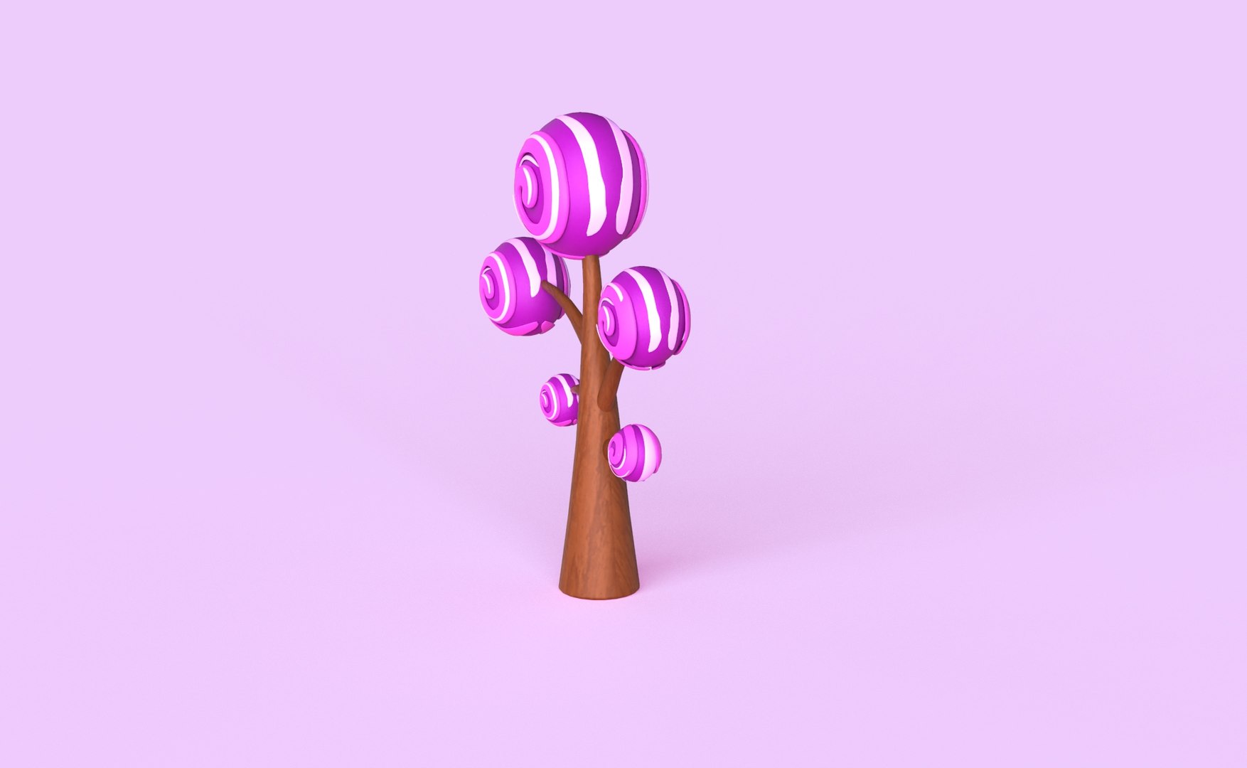 3D Cartoon Candy Tree 5 - TurboSquid 2251028