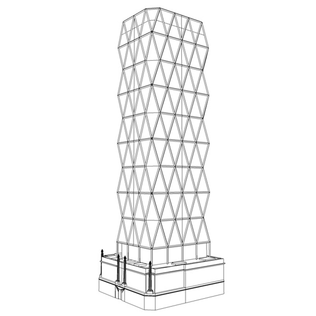 Hearst Tower 3d Model