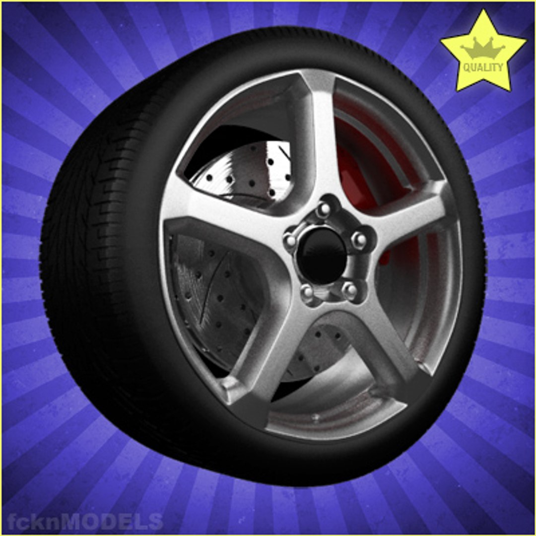 3d car wheel model