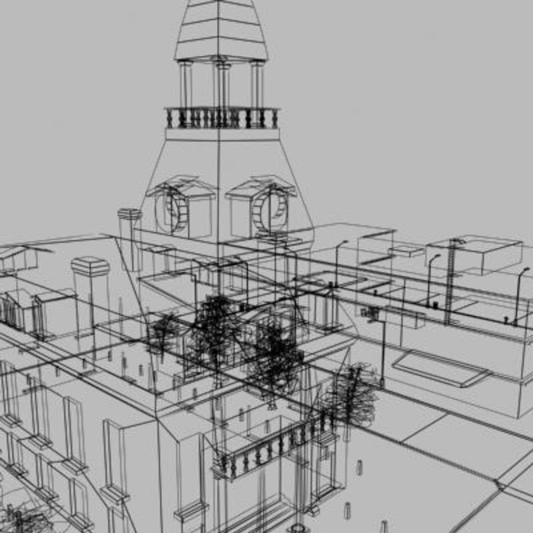 Town Center 3d Model