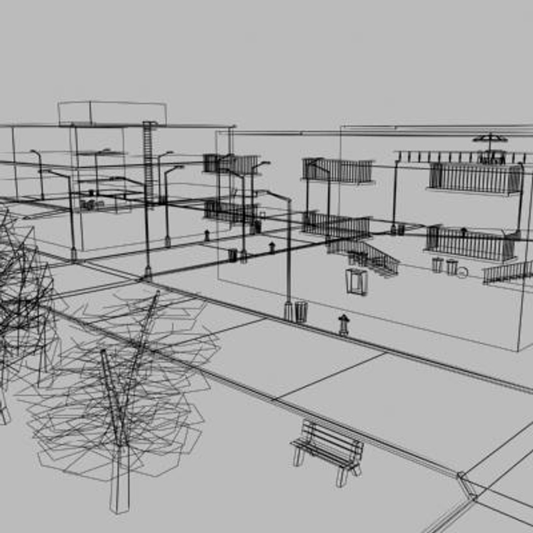 Town Center 3d Model