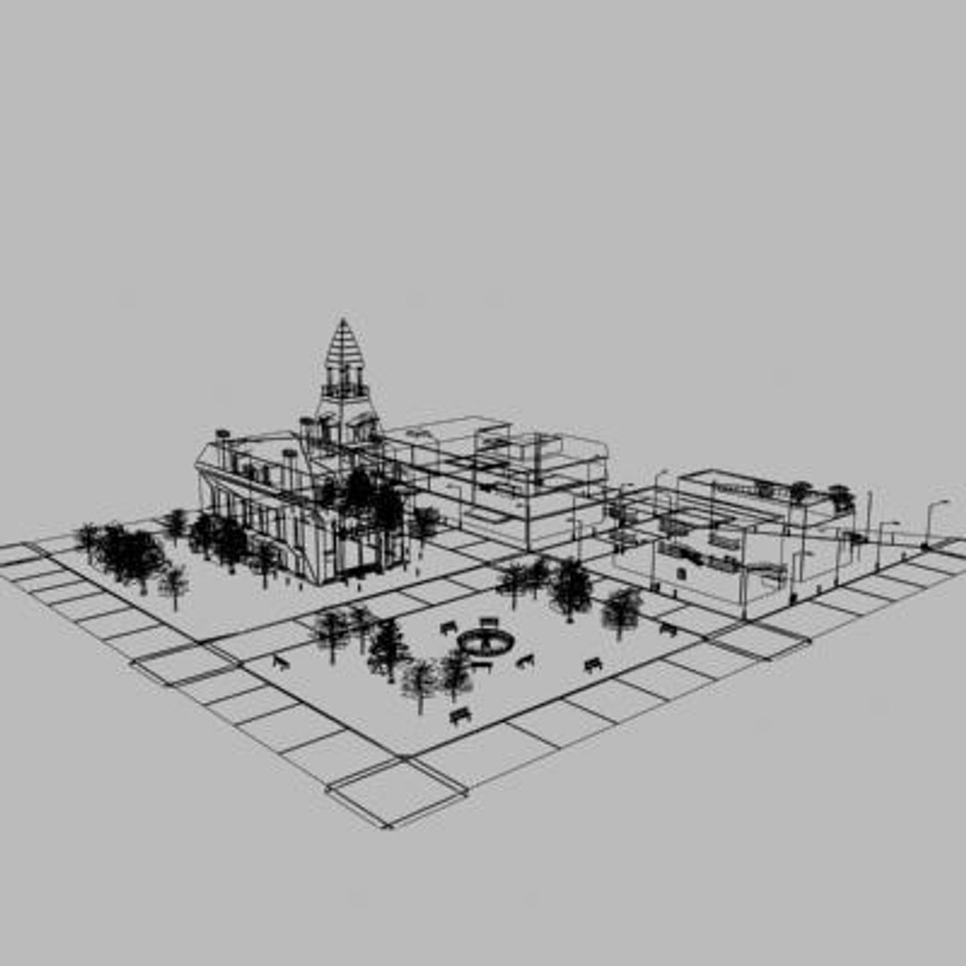 Town Center 3d Model
