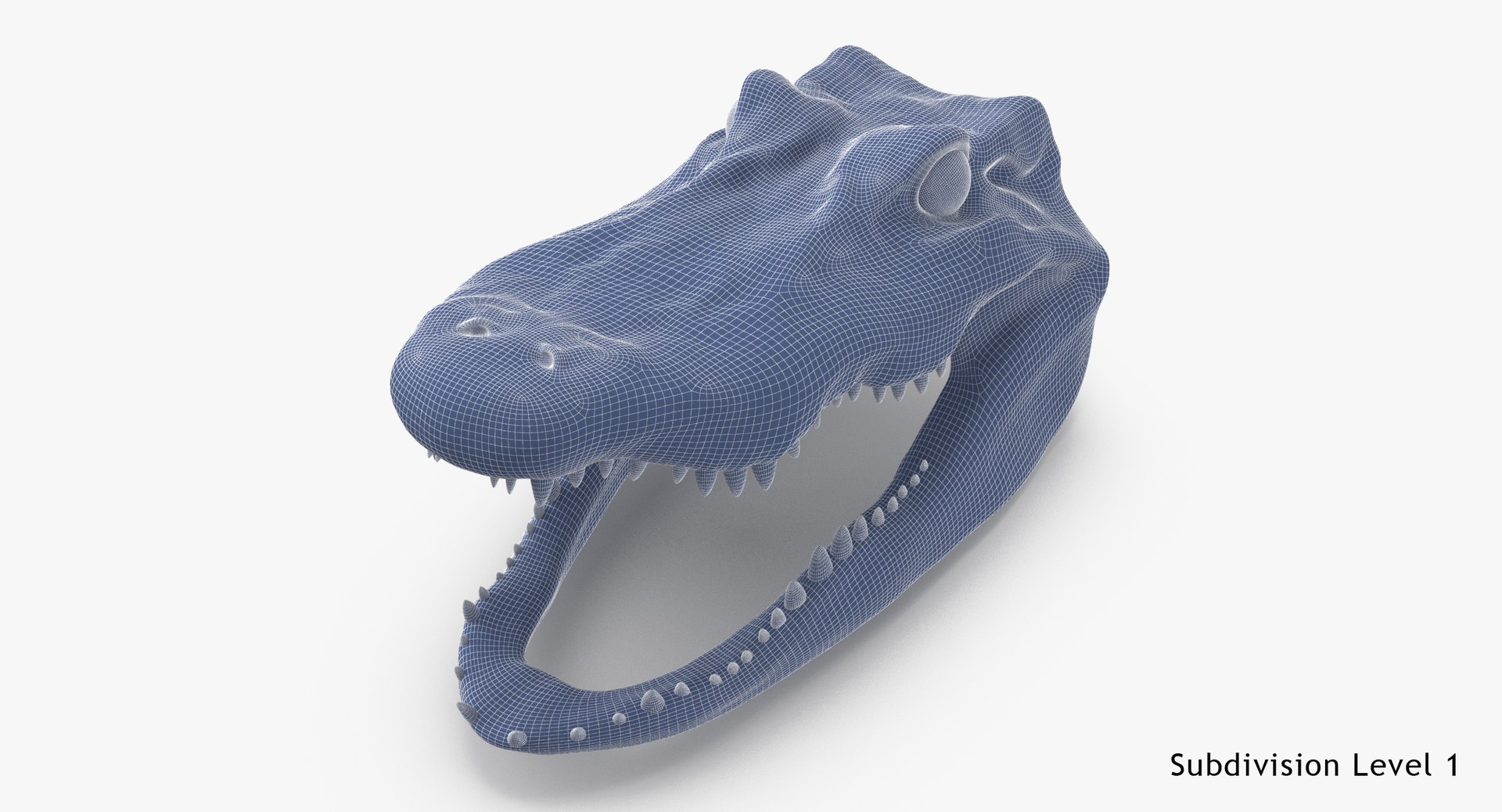 aligator head 3d obj