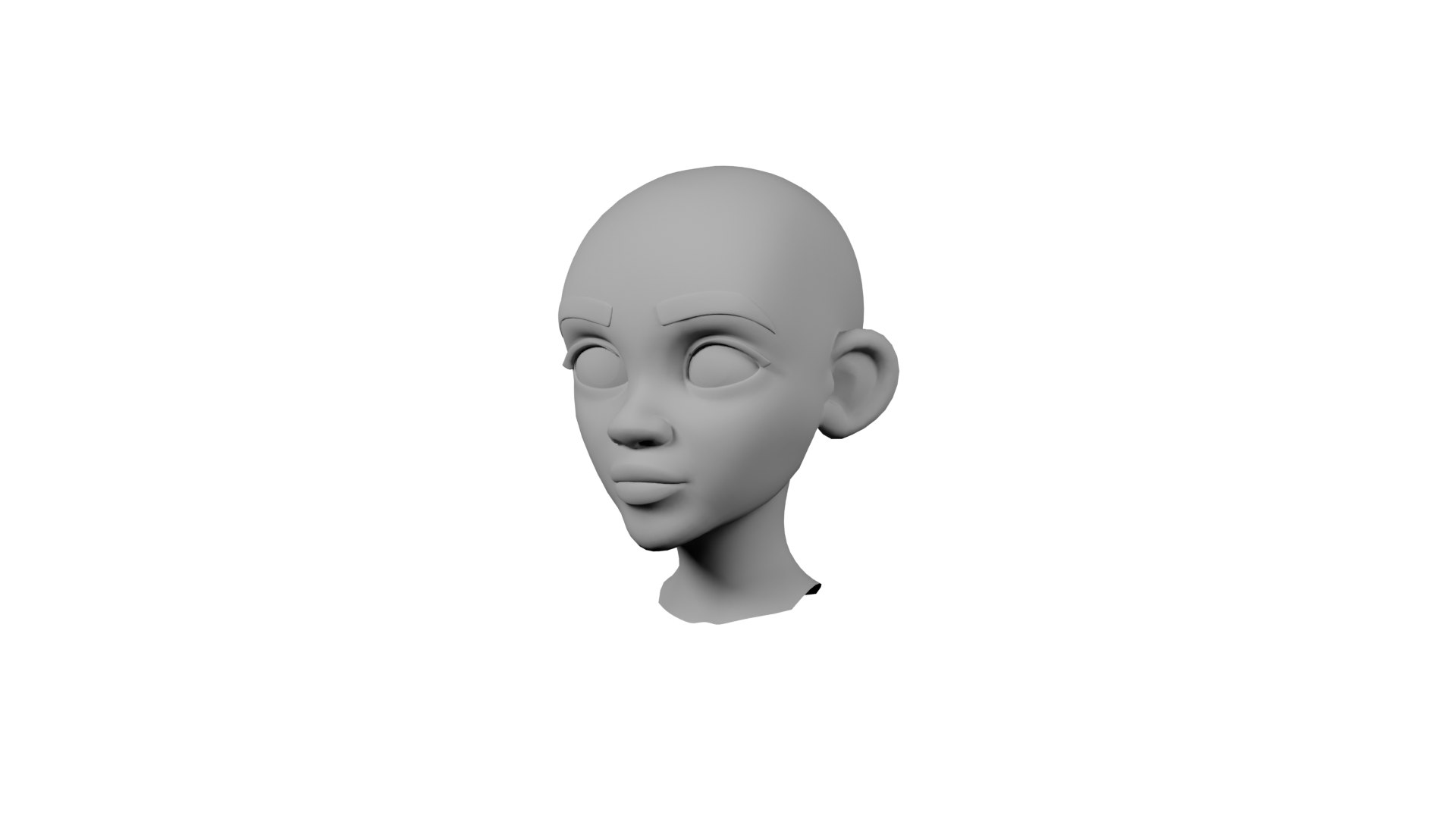 Stylized Character Head Base Mesh - Vol1 3D Model - TurboSquid 2284792