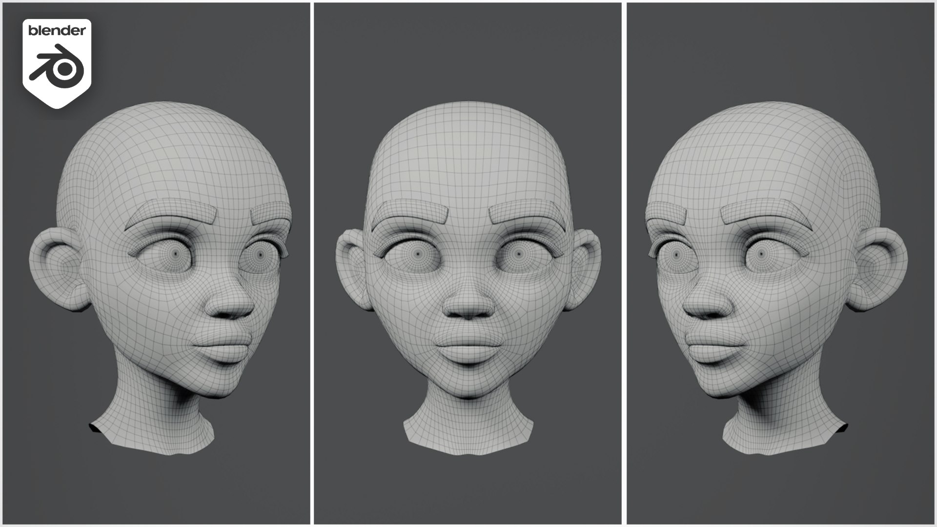 Stylized Character Head Base Mesh - Vol1 3D Model - TurboSquid 2284792
