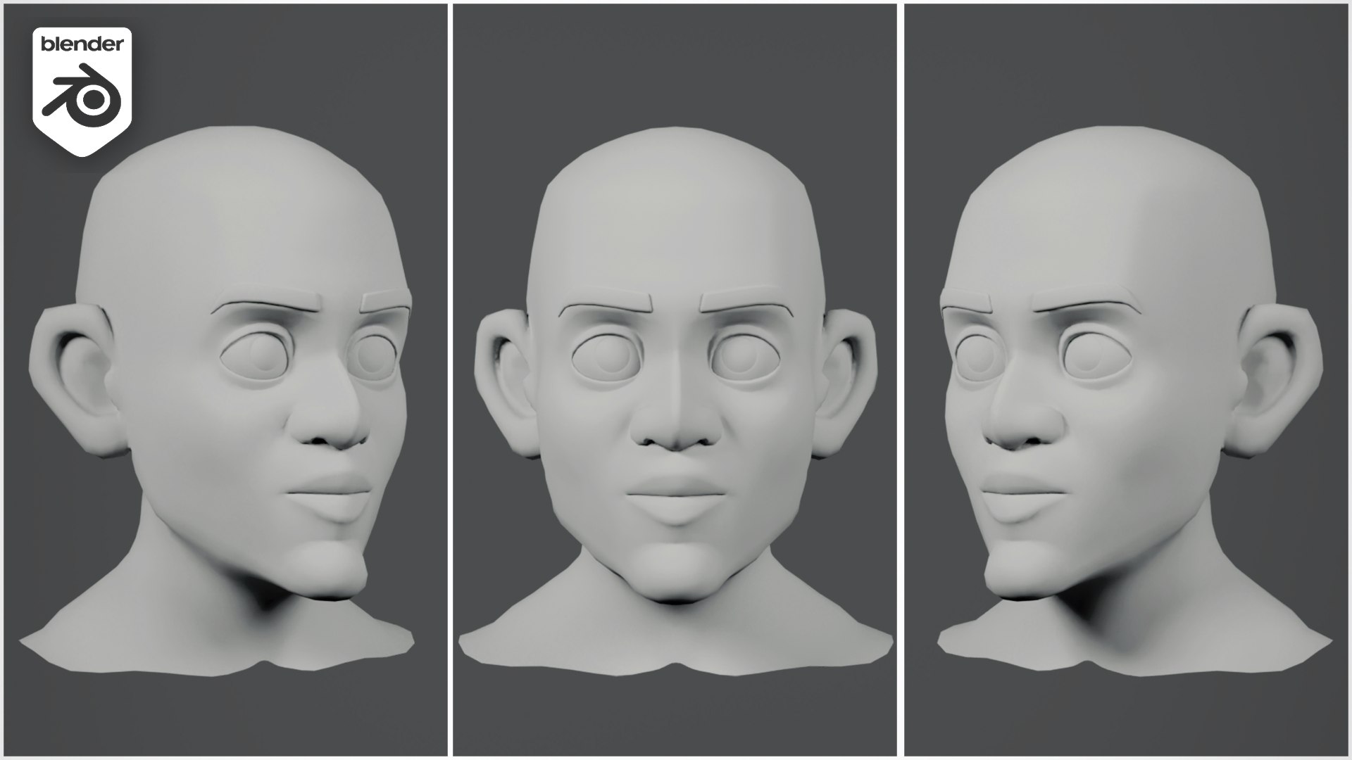 Stylized Character Head Base Mesh - Vol1 3D Model - TurboSquid 2284792