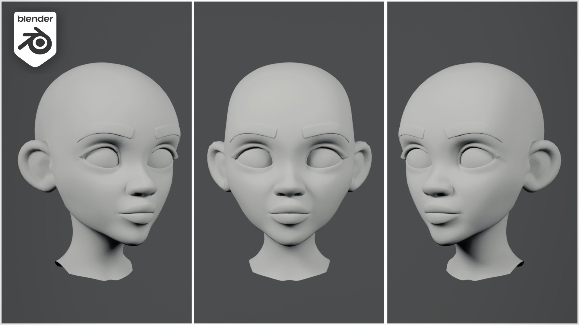Stylized Character Head Base Mesh - Vol1 3D Model - TurboSquid 2284792