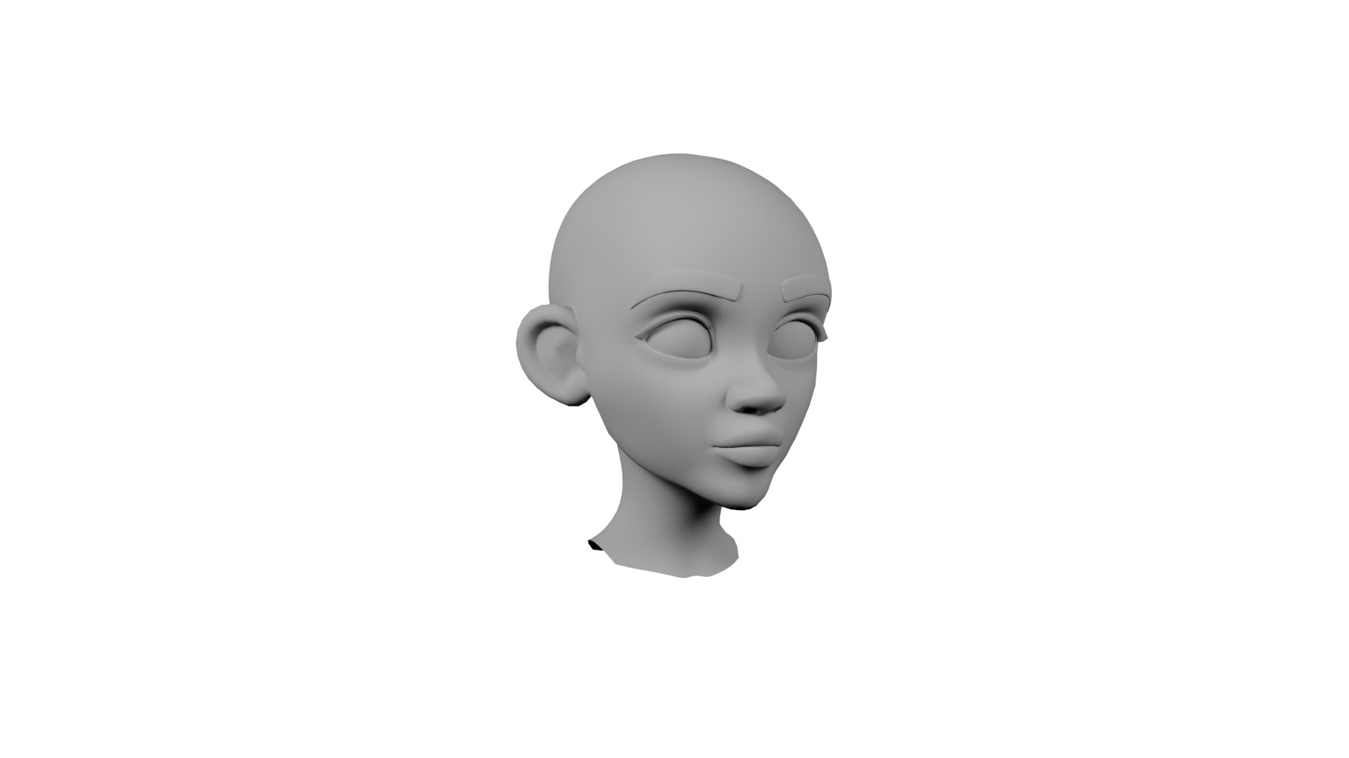Stylized Character Head Base Mesh - Vol1 3D Model - TurboSquid 2284792