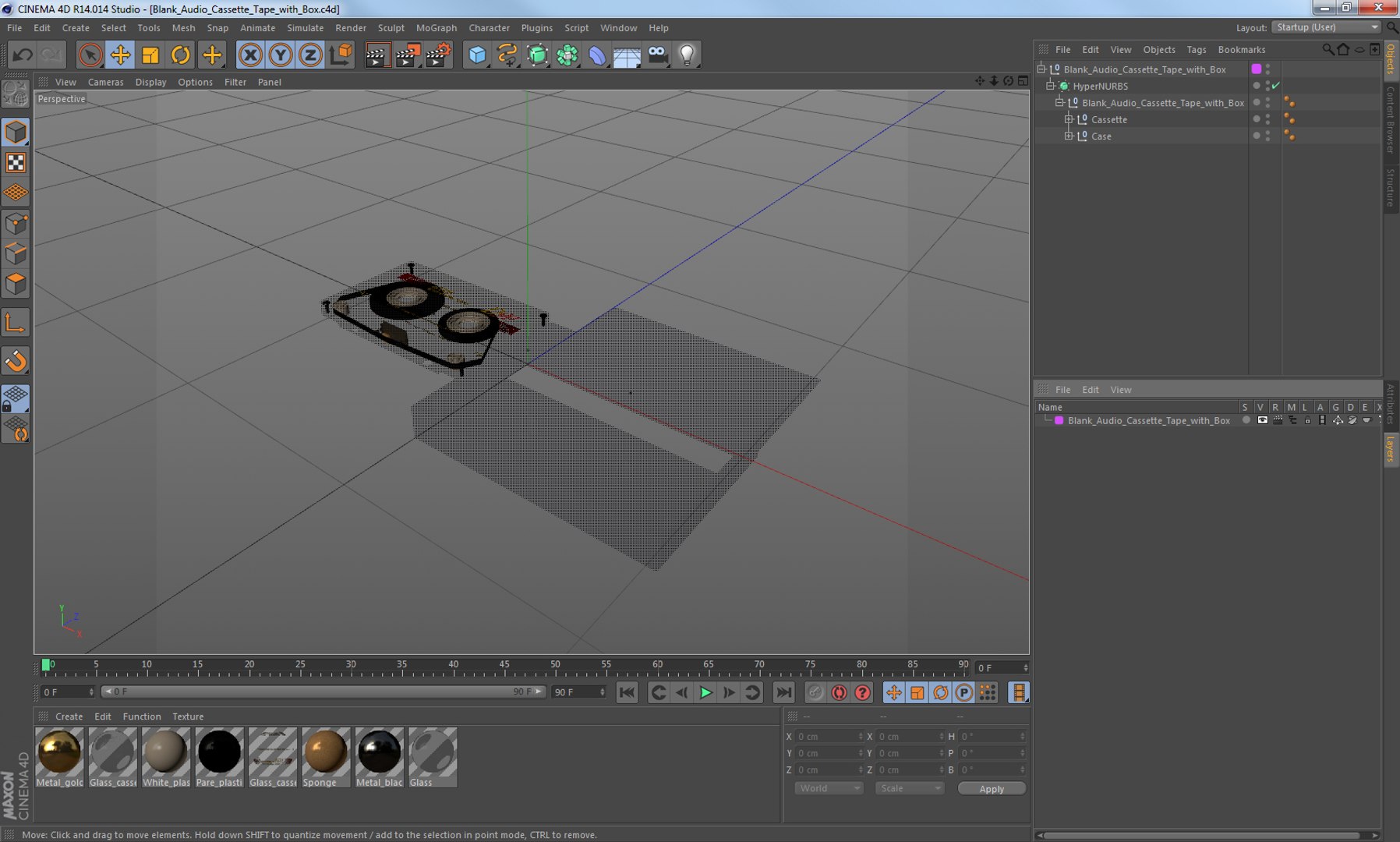 Blank cassette tape box 3D model - TurboSquid 1253314