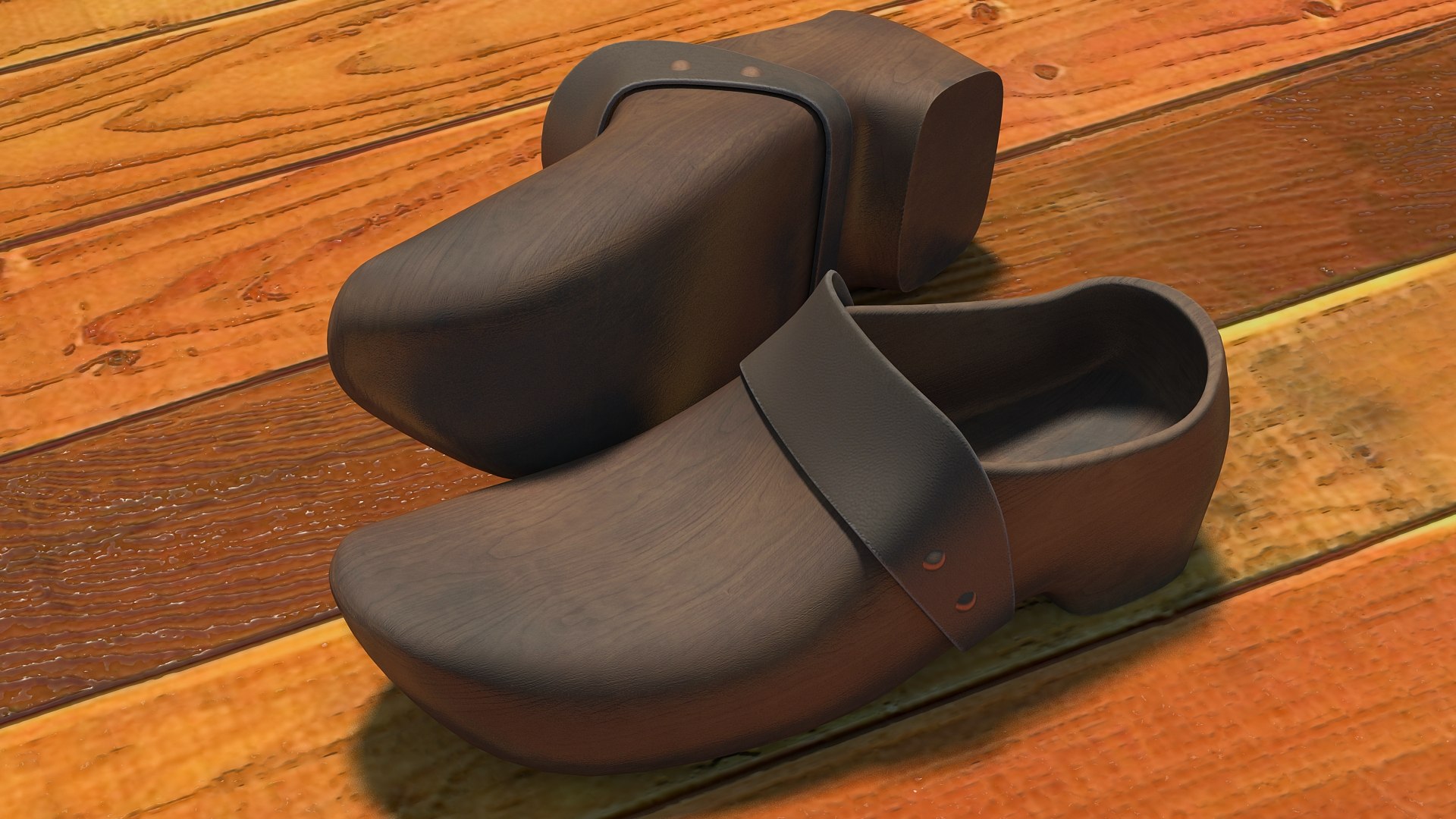 Clogs Old 3D Model - TurboSquid 1675254