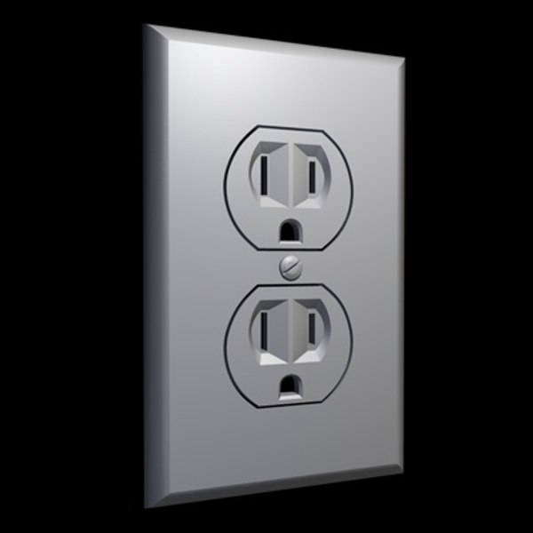 electric outlet 3d model