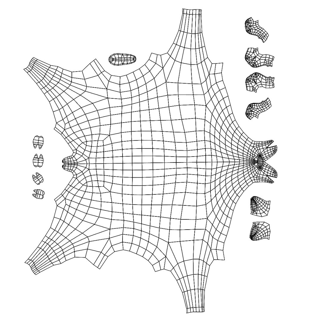base mesh llama 3d model