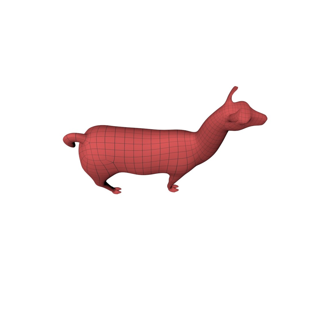 base mesh llama 3d model