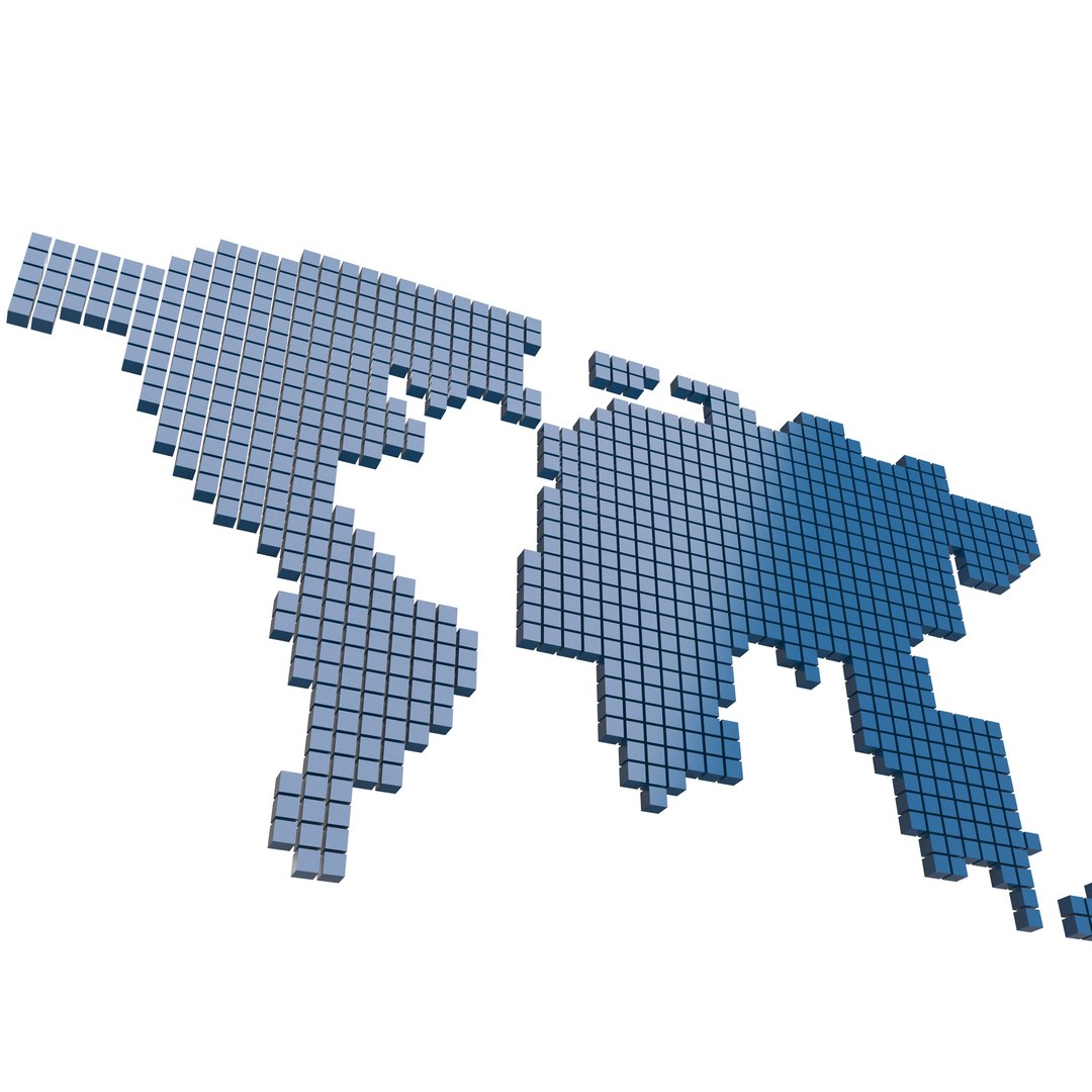 3D World Map Cubes Model - TurboSquid 1850235
