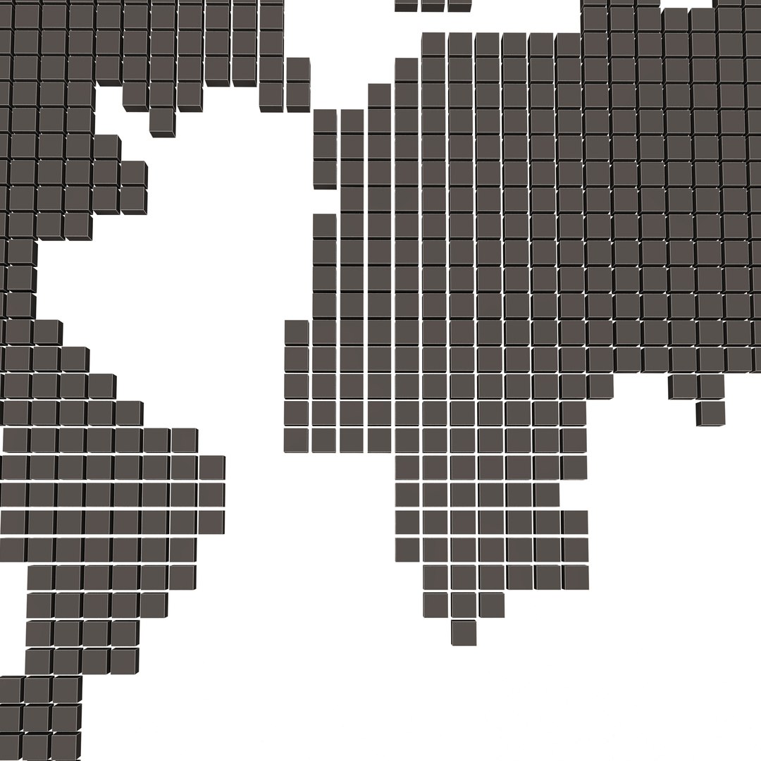 3D World Map Cubes Model - TurboSquid 1850235