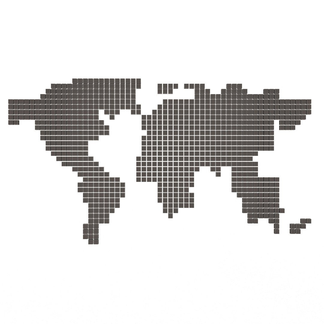 3D World Map Cubes Model - TurboSquid 1850235