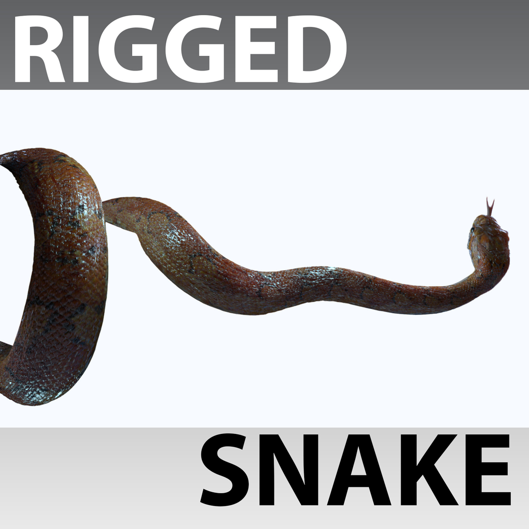 rigged snake 3d max