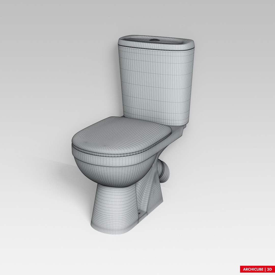 3d model toilet