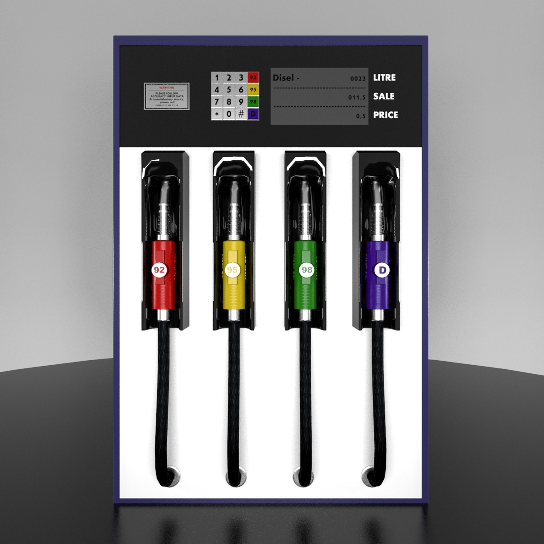 3d petrol pump model