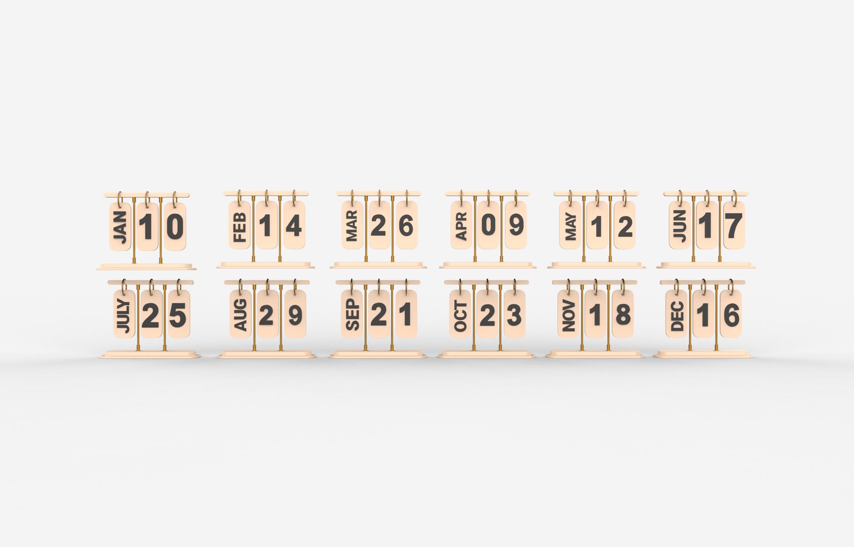 3D Desk Calendar 3d Model 3D Model - TurboSquid 2336336