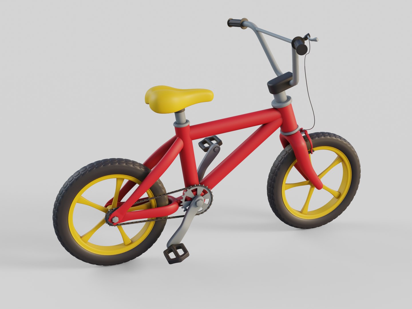 3D Model Cartoon Bike - TurboSquid 2022923