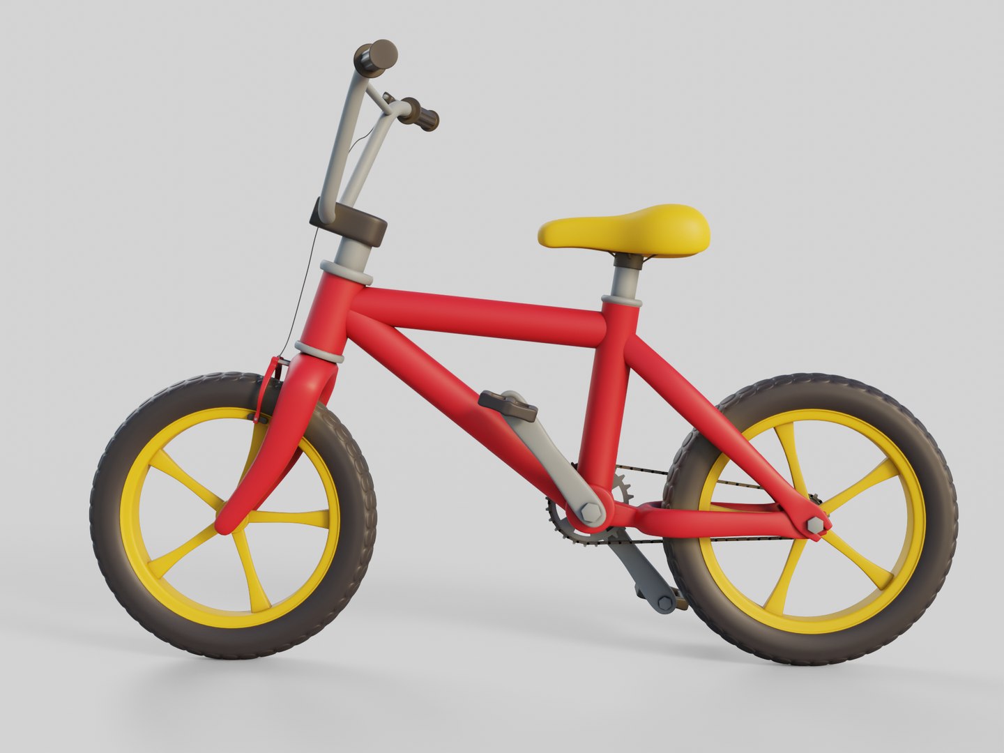 3D Model Cartoon Bike - TurboSquid 2022923