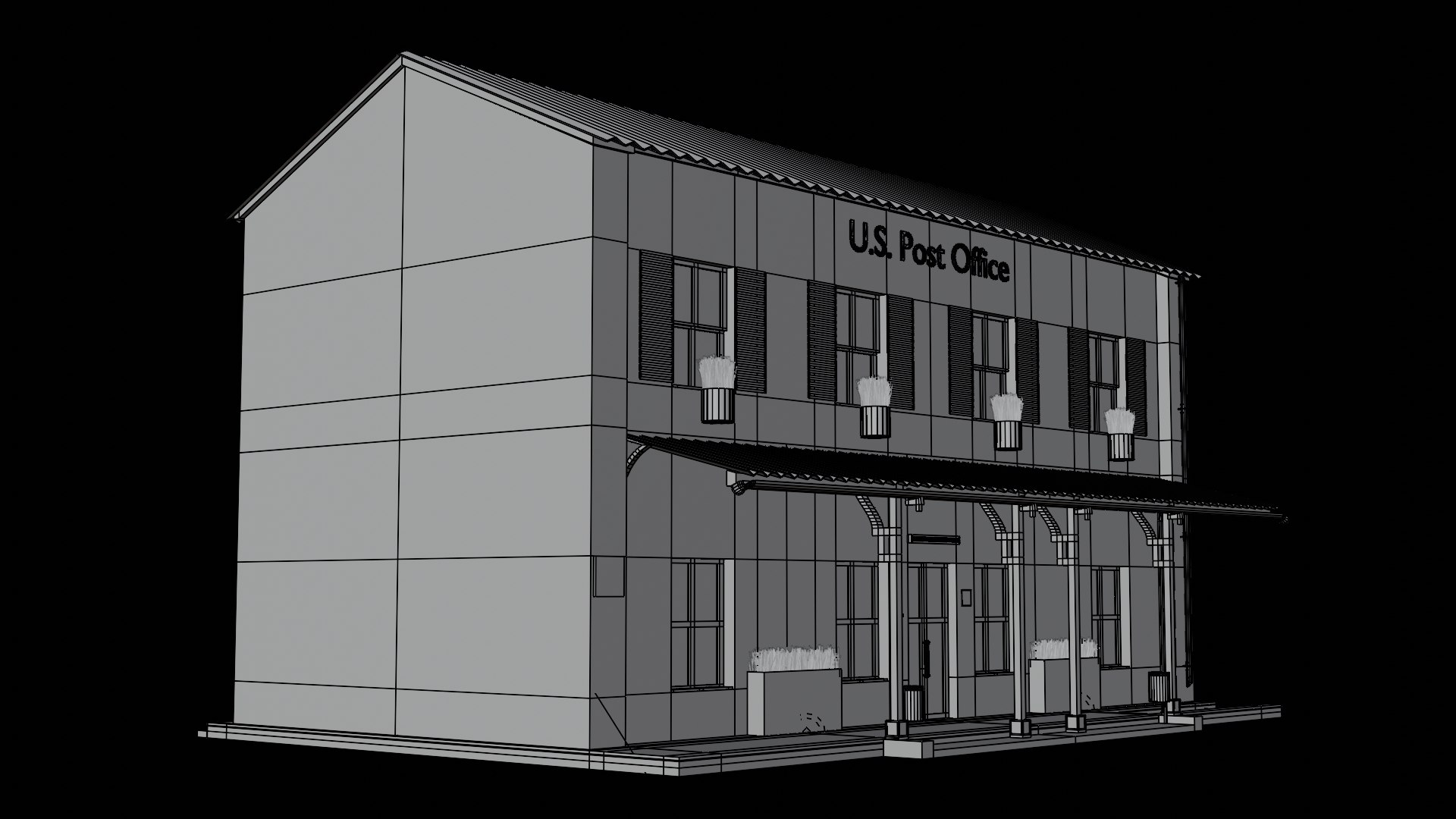 US Post Office 3D Model - TurboSquid 2319574