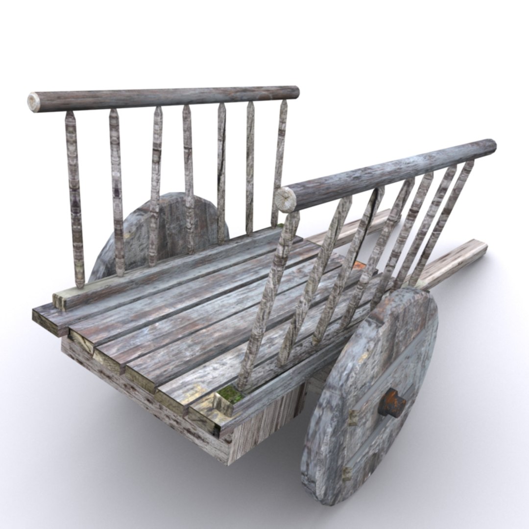 3ds max medieval hay cart
