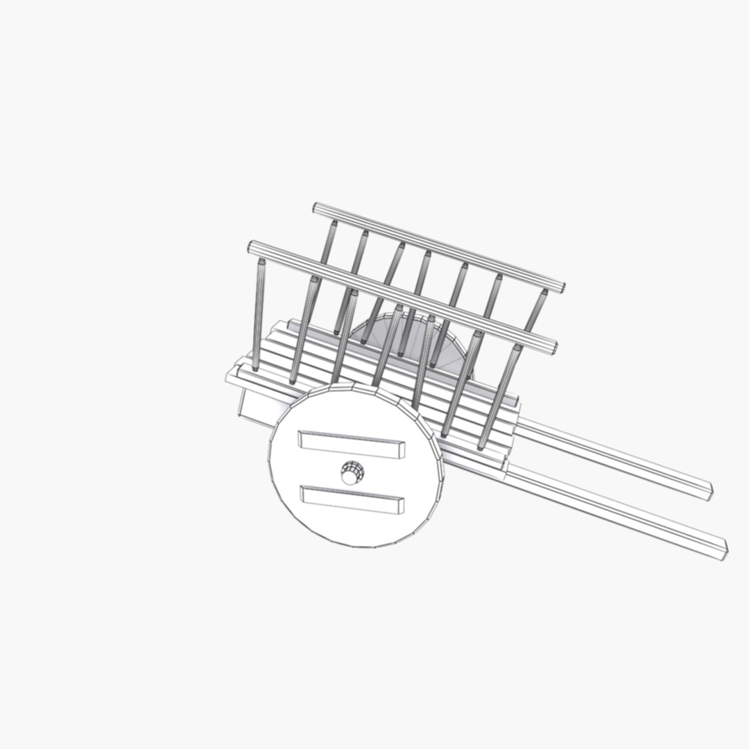 3ds max medieval hay cart