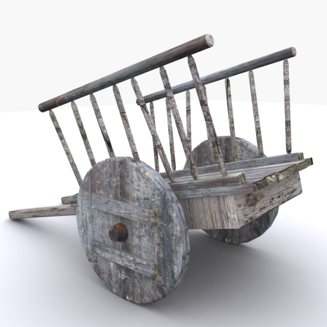 3ds max medieval hay cart