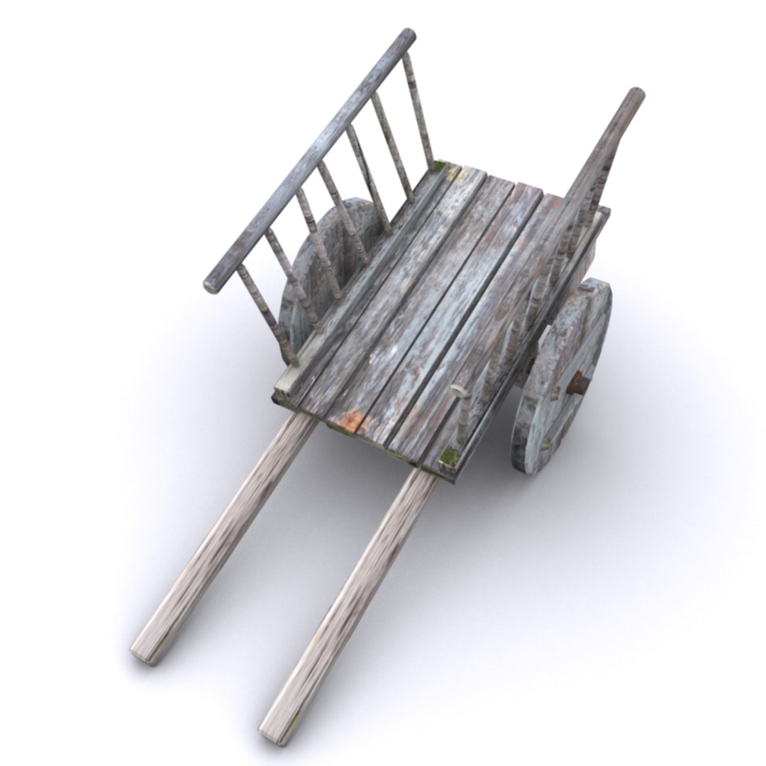 3ds max medieval hay cart