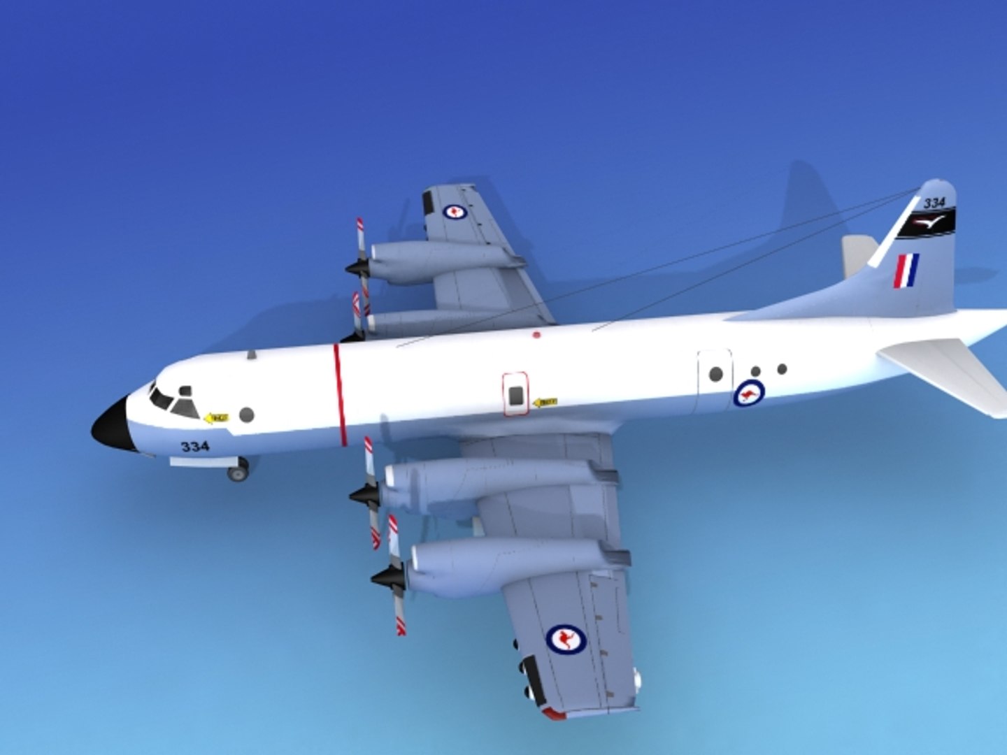 3d orion lockheed p-3 navy model