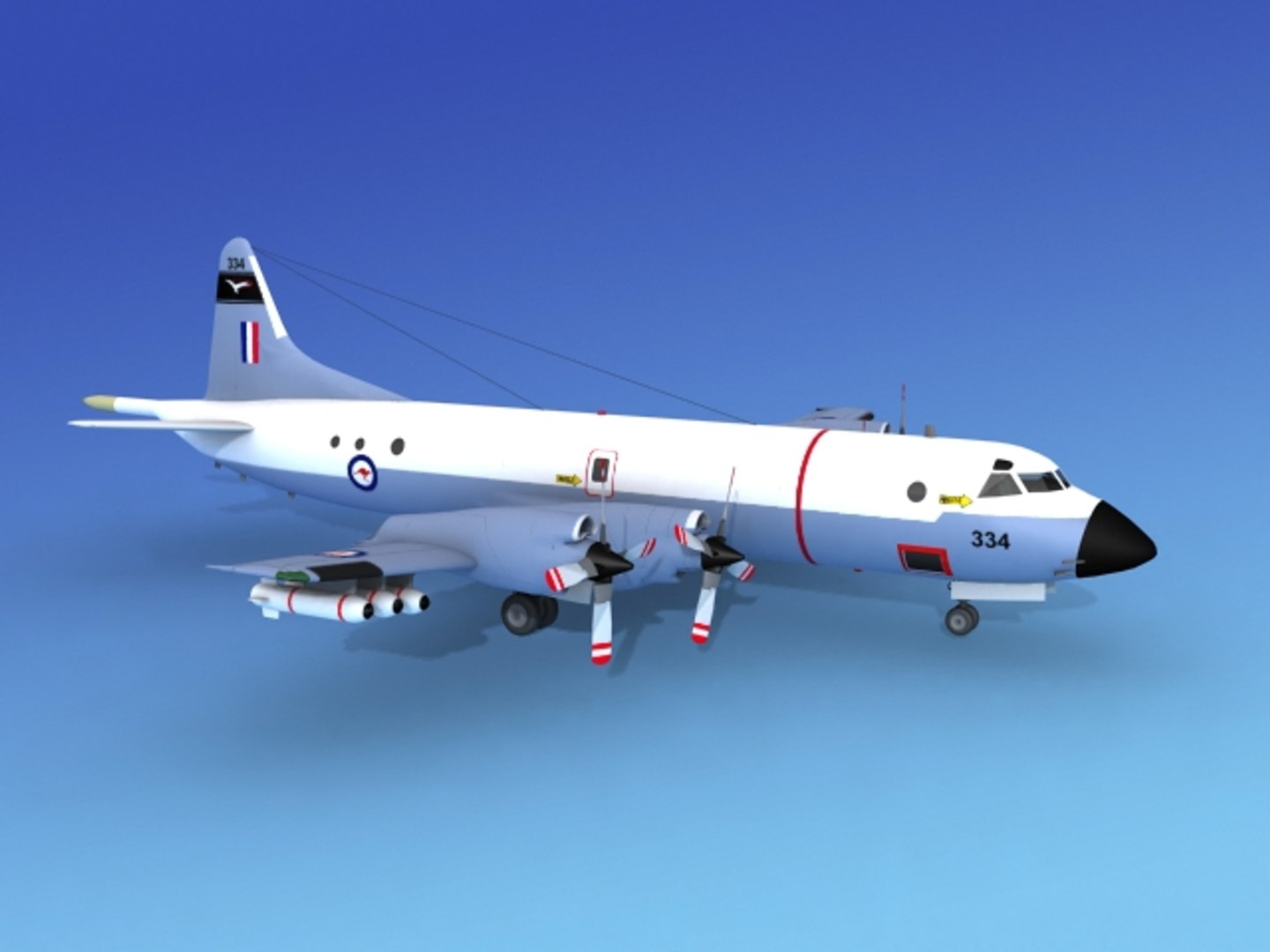 3d orion lockheed p-3 navy model