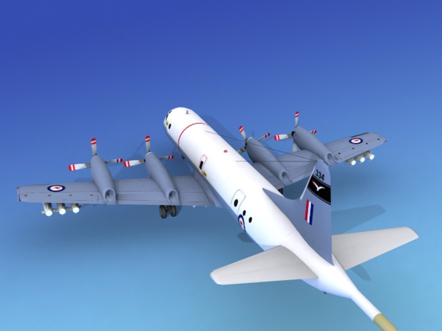 3d orion lockheed p-3 navy model