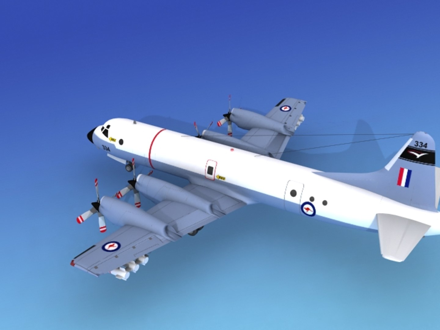 3d orion lockheed p-3 navy model