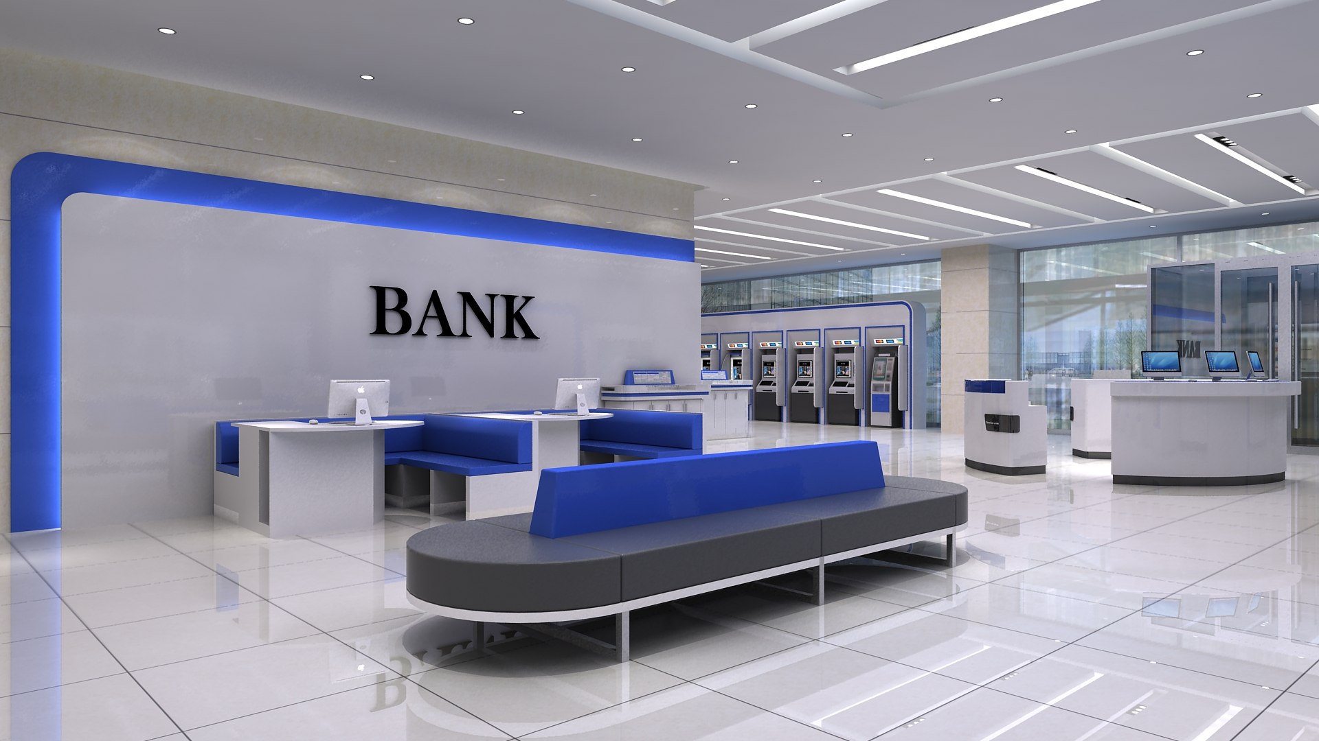 Bank Lobby 02 3D Model - TurboSquid 2095738