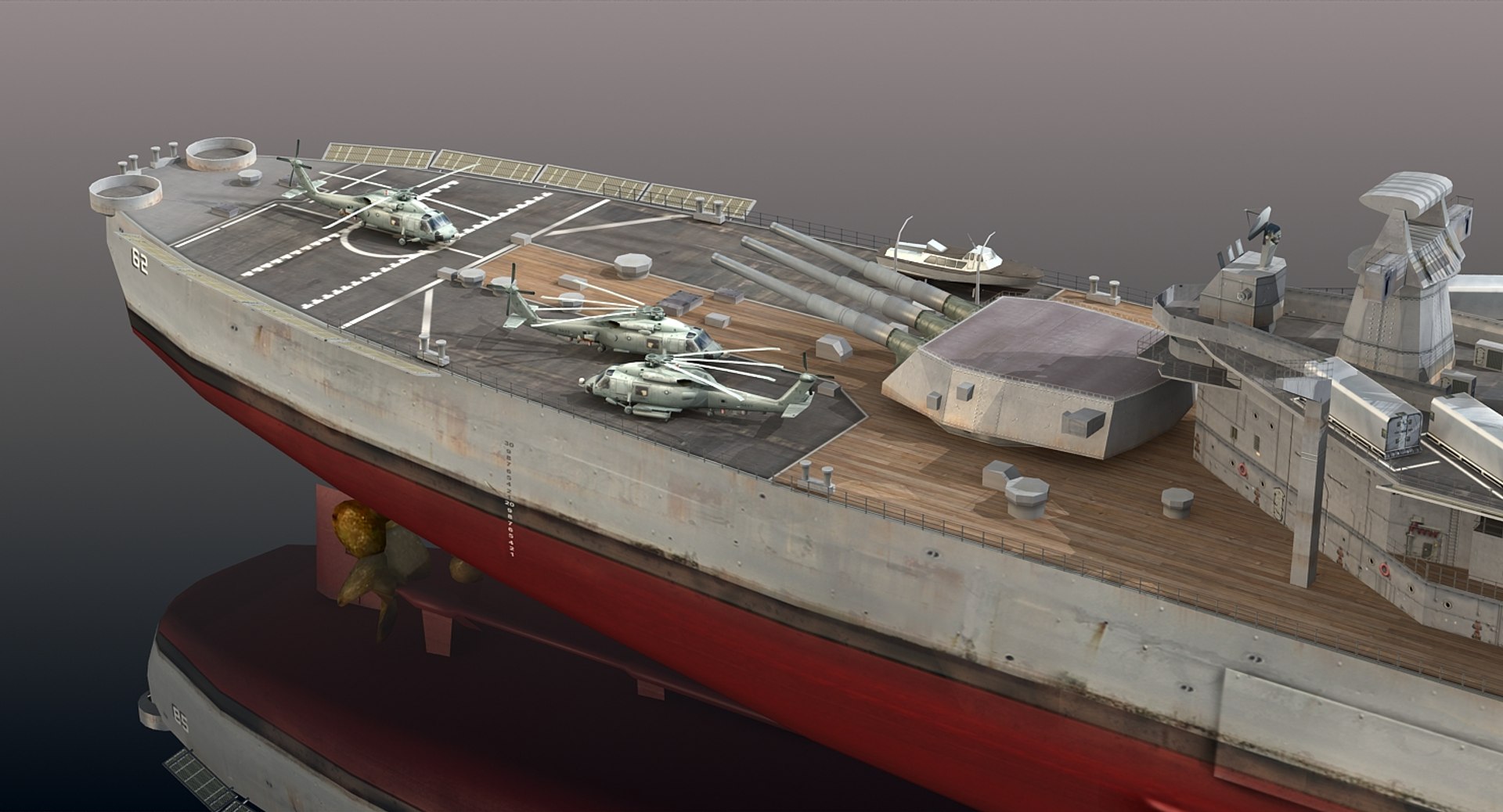 Uss new jersey bb-62 3D - TurboSquid 1316333