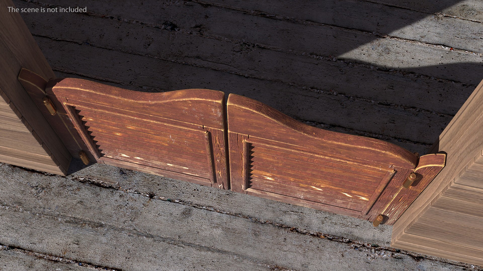 3D Rustic Saloon Doors Rigged for Maya - TurboSquid 2095582