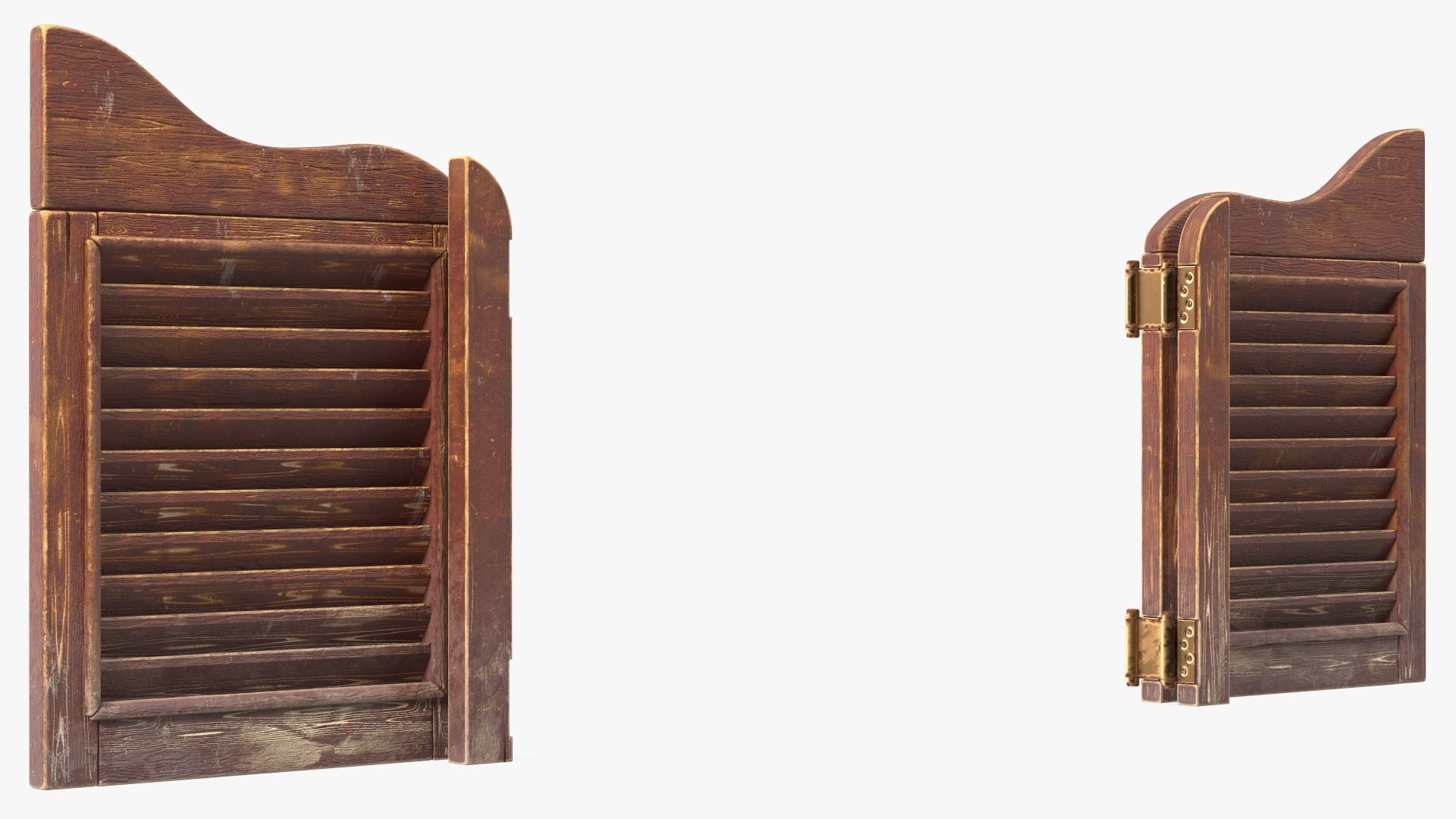 3D Rustic Saloon Doors Rigged for Maya - TurboSquid 2095582