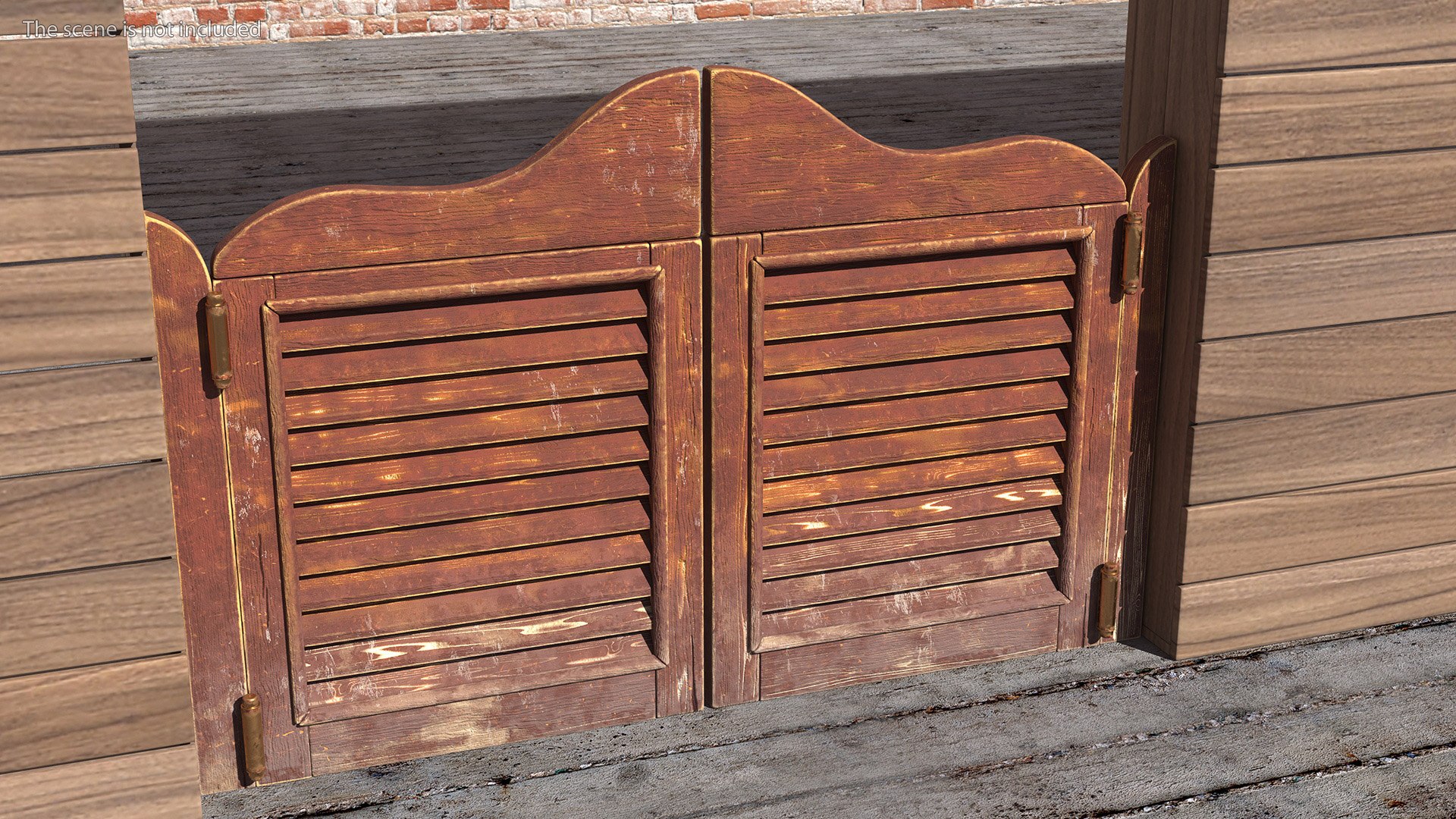 3D Rustic Saloon Doors Rigged for Maya - TurboSquid 2095582