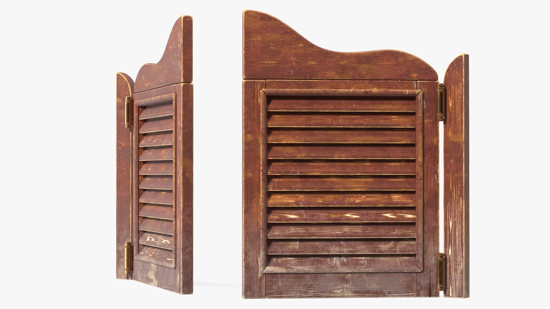 3D Rustic Saloon Doors Rigged for Maya - TurboSquid 2095582