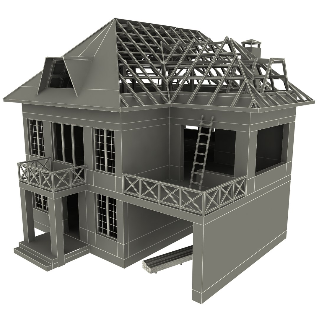 c4d house construction v2