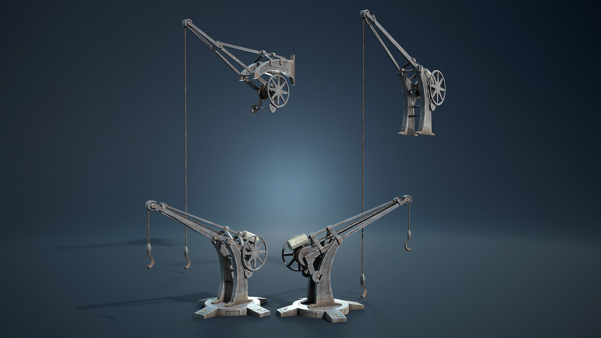 Manual Cranes Game Low-poly 3D Model - TurboSquid 2207137