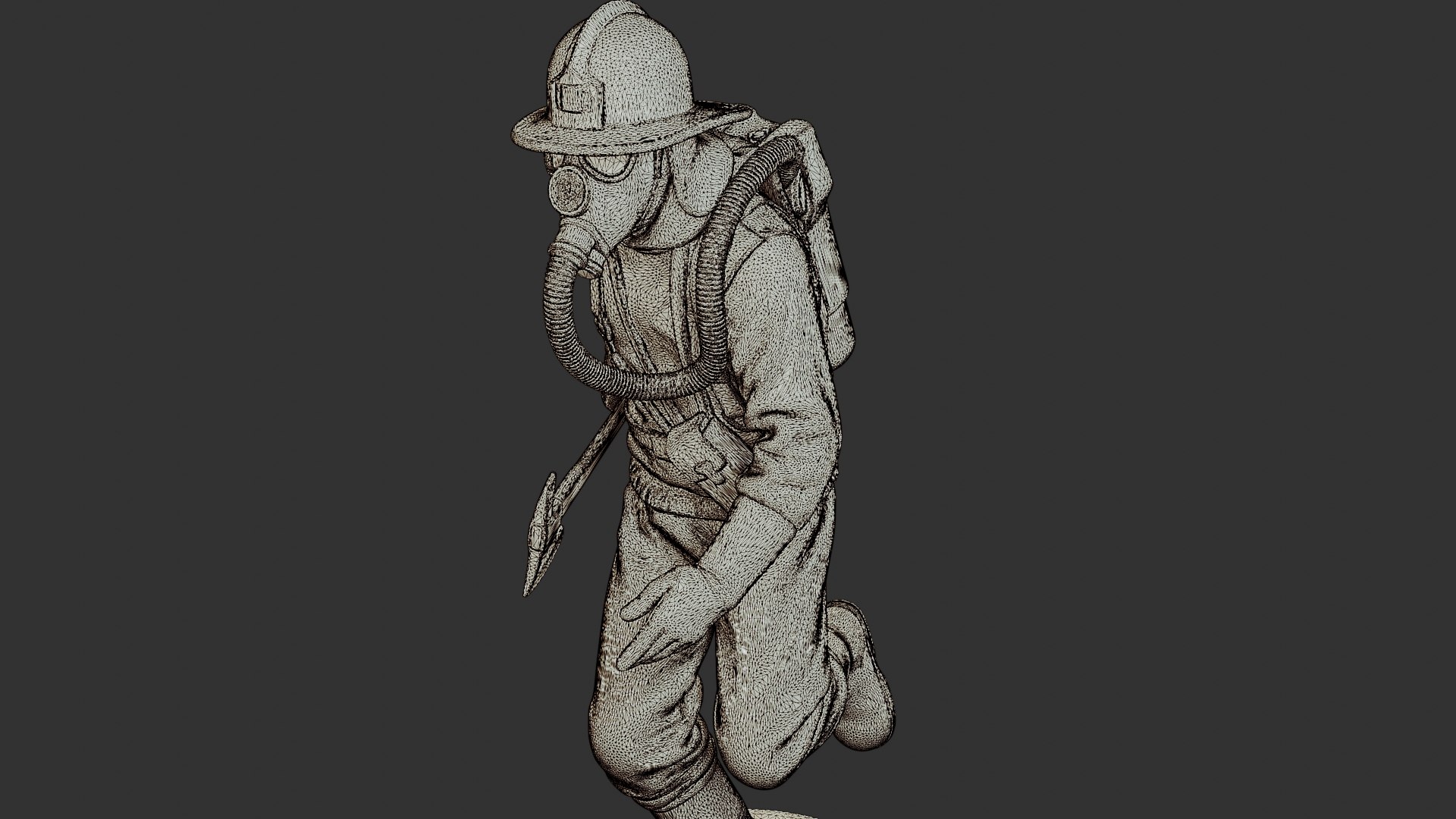 Czechoslovakian Firefighter 90s 004 3D Model - TurboSquid 2377092