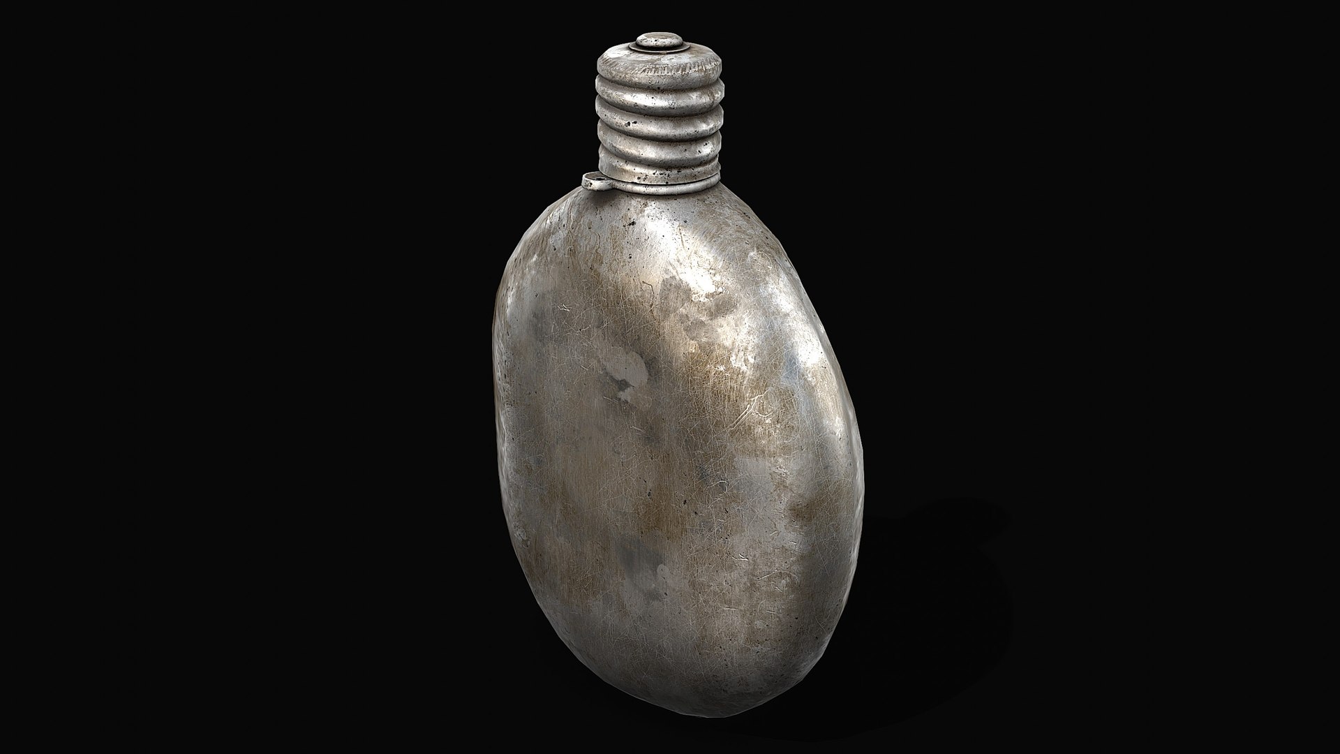 Worn Military Flask Model - TurboSquid 2215784